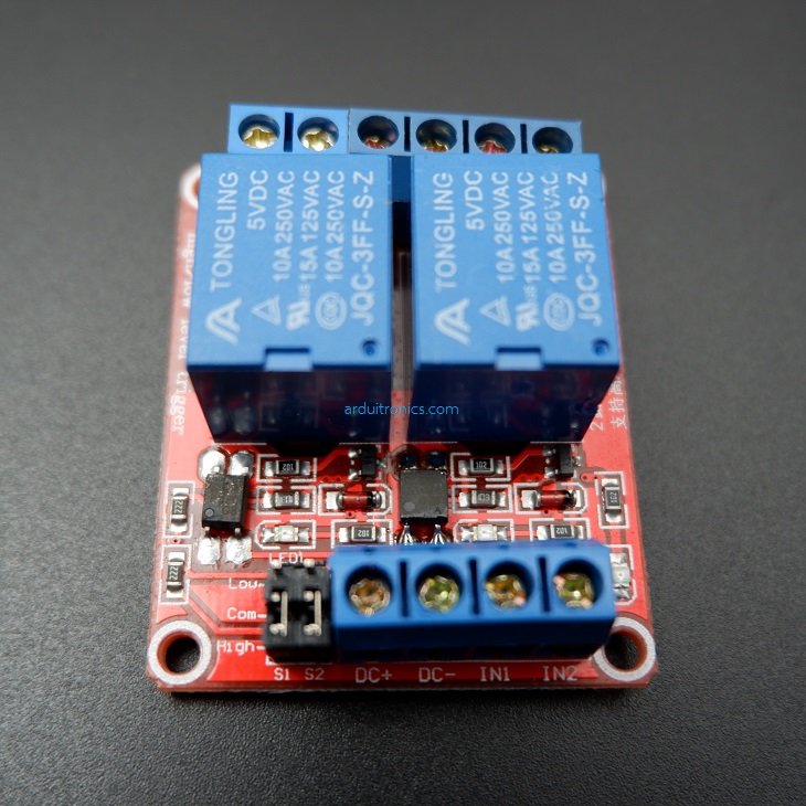 5v 2-Channel Relay High/Low Level Trigger Relay Module Red PCB - Arduino, Raspberry Pi, NodeMCU ...