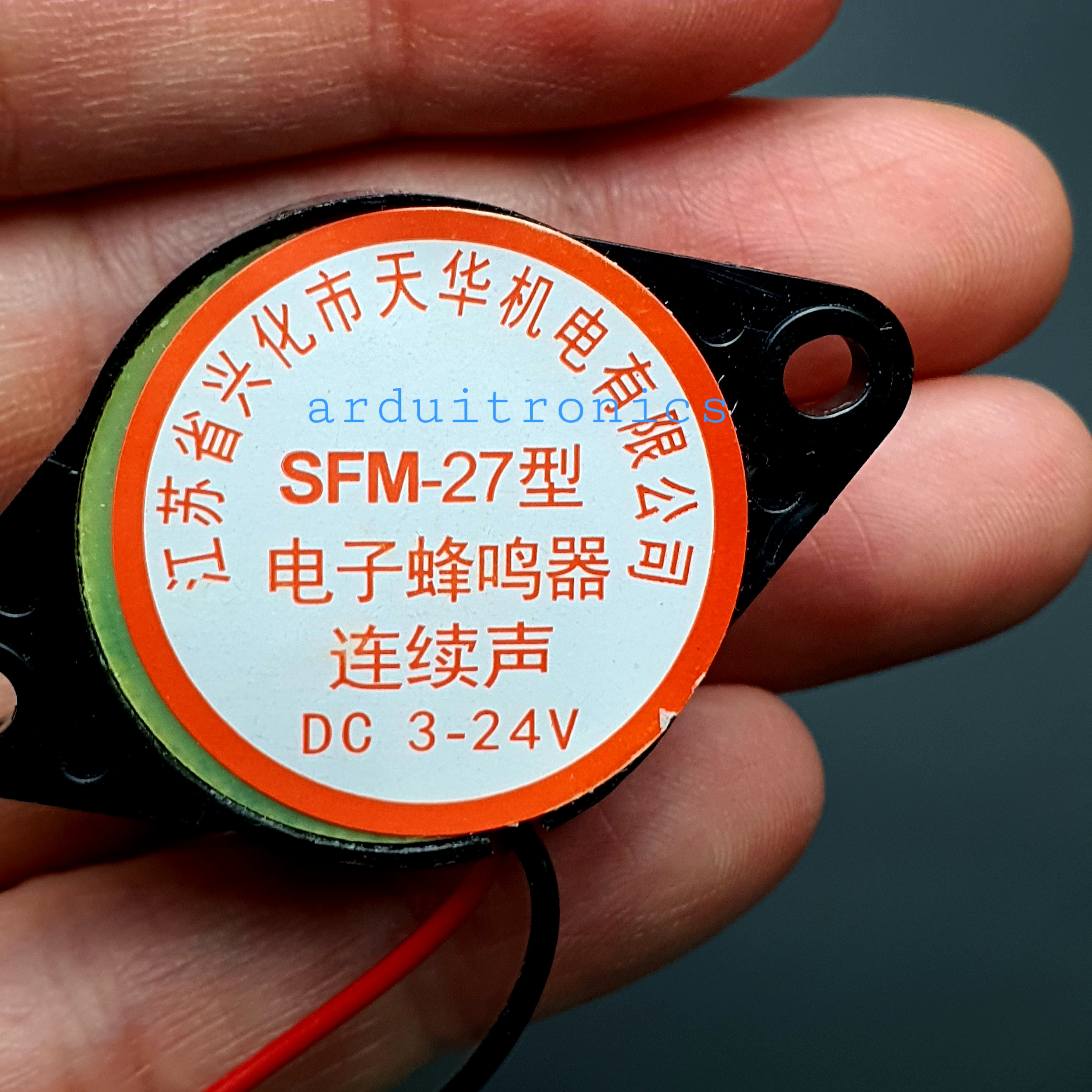Active Buzzer 3-24V (สีดำ) SFM-27 - Arduino, Raspberry Pi, NodeMCU, IoT ...