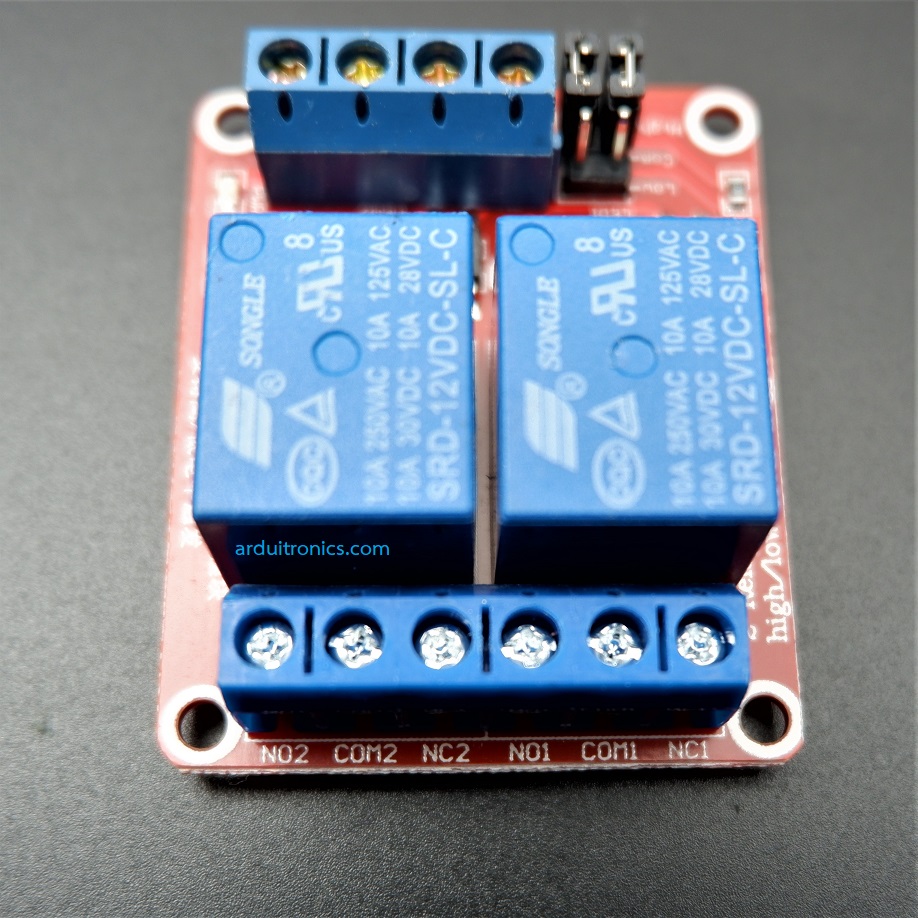 5v 2-Channel Relay High/Low Level Trigger Relay Module Red PCB - Arduino, Raspberry Pi, NodeMCU ...