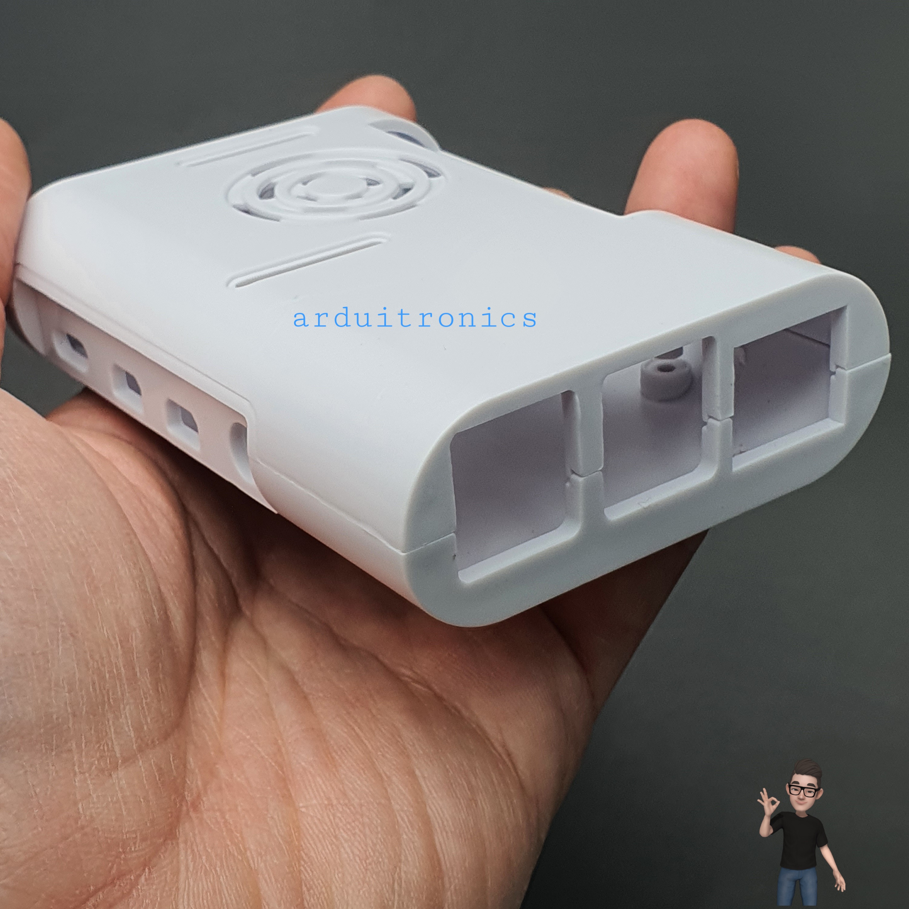 Raspberry Pi 4b Shell Case Box White กล่อง เคส Raspberry Pi 4 สีขาว