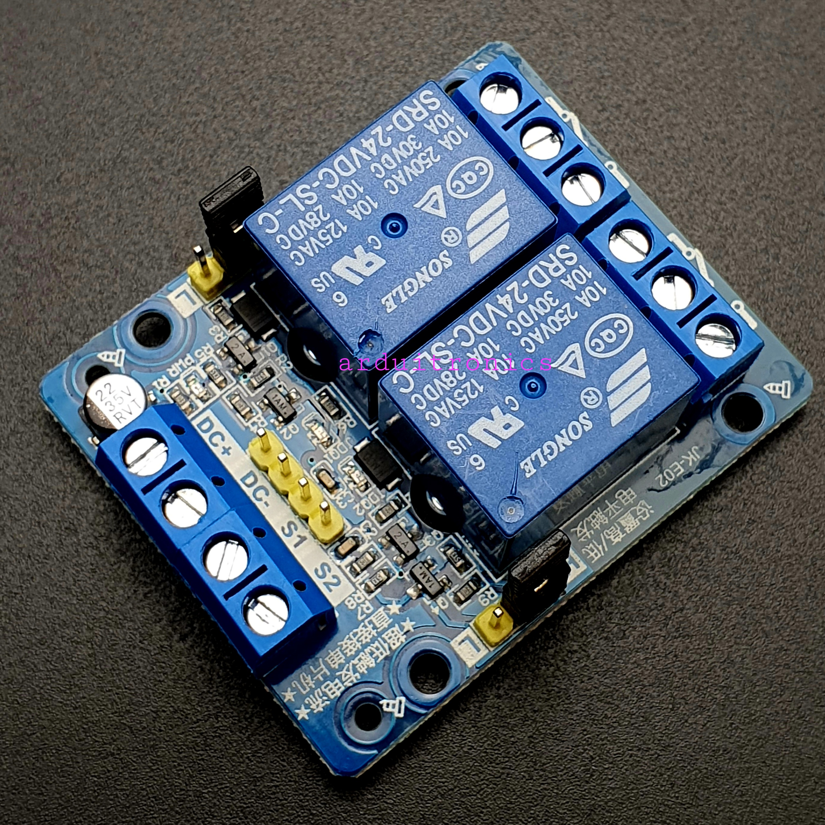 2 Channel Relay Module 24V (High/Low Level Trigger) - Arduino, Raspberry Pi, NodeMCU, IoT ...