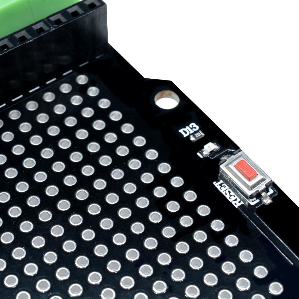 Proto Screw Shield-Assembled (Arduino Compatible) Black PCB - Arduino, Raspberry Pi, NodeMCU ...