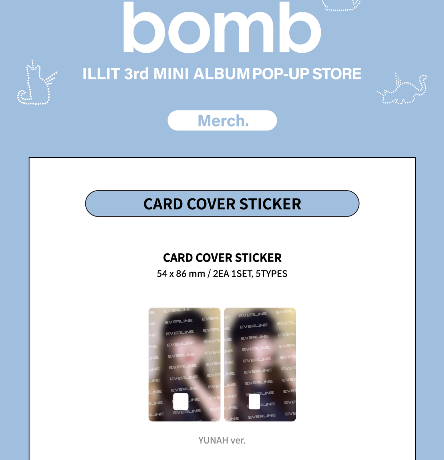 ILLIT - ILLIT 3rd Mini Album ‘bomb’ POP-UP STORE Merch. - Card cover ...