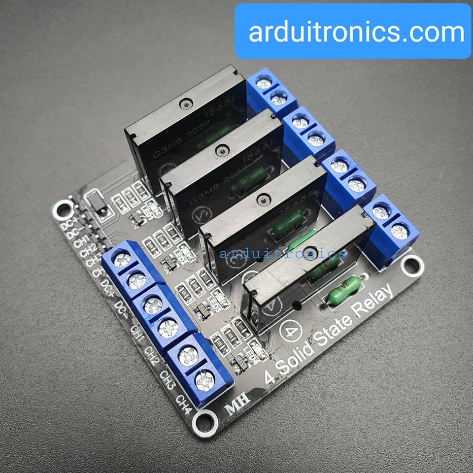4 Channel 5V 2A Solid State Relay (SSR) High Level Trigger - Arduino, Raspberry Pi, NodeMCU, IoT ...