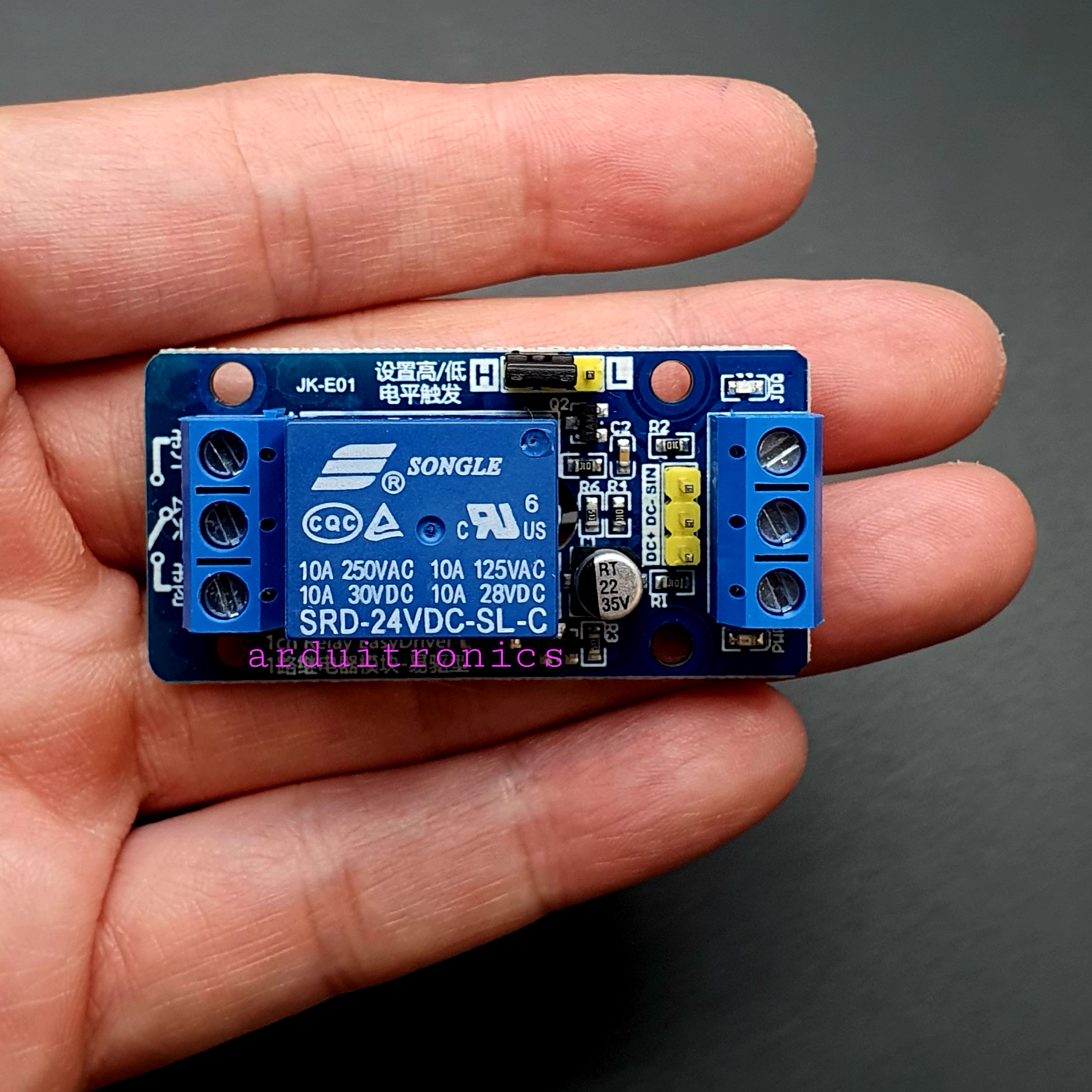 1 Channel Relay Module 24V (High/Low Level Trigger) - Arduino, Raspberry Pi, NodeMCU, IoT ...