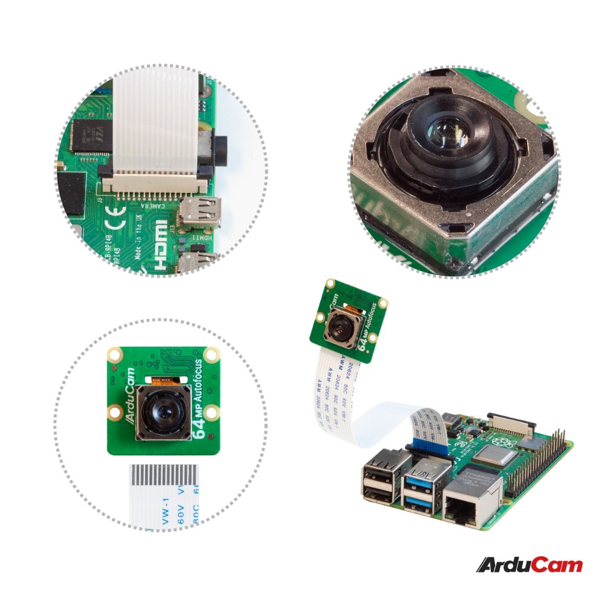 Arducam 64mp Autofocus Camera Module For Raspberry Pi Arduino