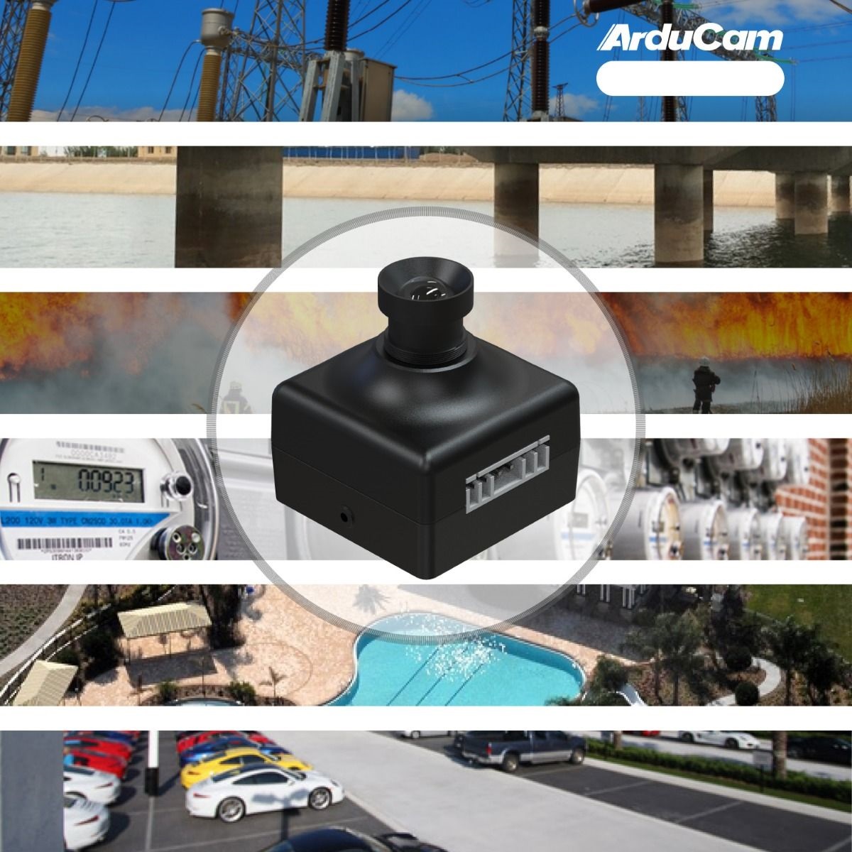 Mega 3mp Spi Camera Module With M12 Lens Noir For Any Microcontroller