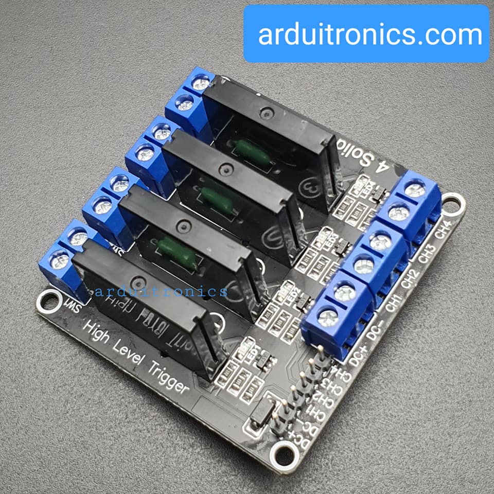 4 Channel 5V 2A Solid State Relay (SSR) High Level Trigger - Arduino ...