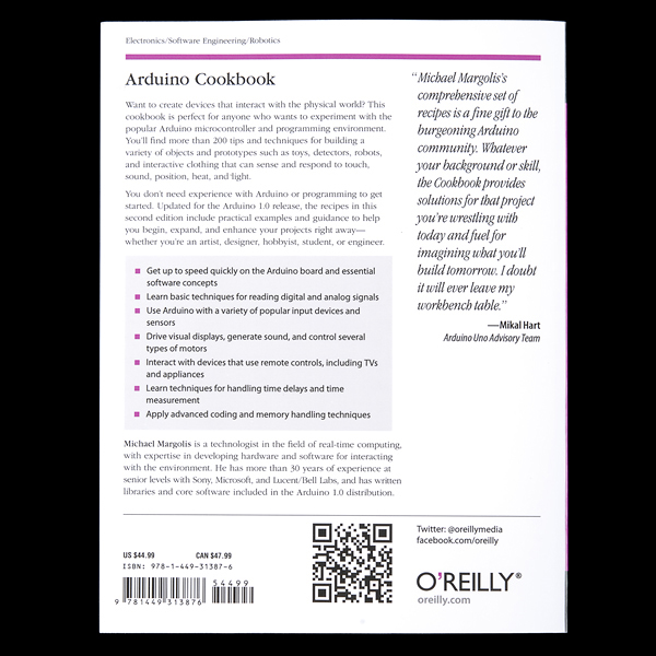 Arduino Cookbook - Second Edition (724 หน้า) - Arduino, Raspberry Pi, NodeMCU, IoT, Nvidia, Lora ...