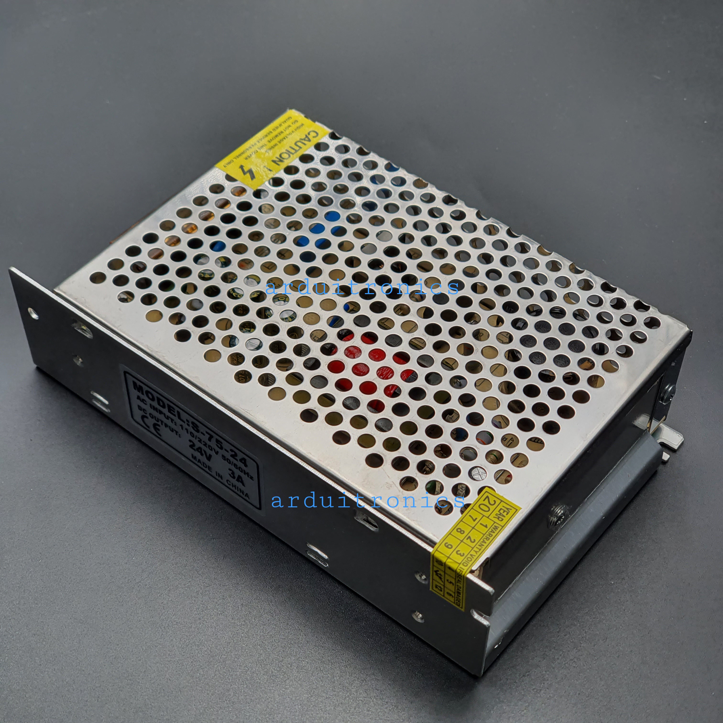 Switching Power Supply 24V 3A 75W (160 x 97 x 41mm) - Arduino, Raspberry Pi, NodeMCU, IoT ...