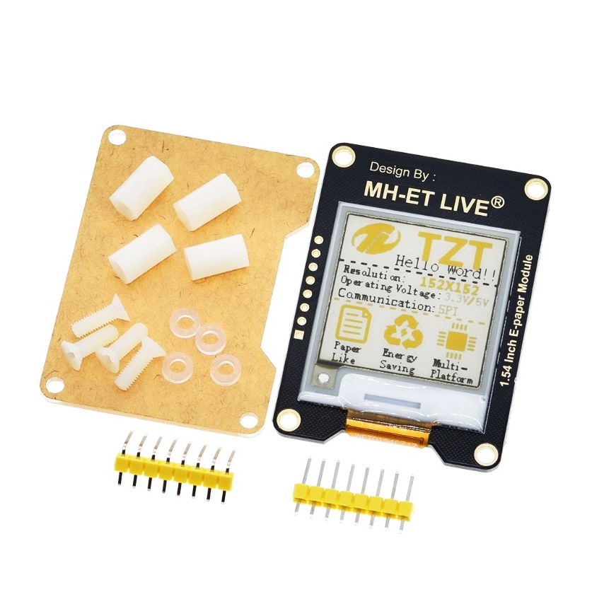จอแสดงผล E-paper By MH-ET LIVE สีเหลือง สีดำ สีขาว ขนาด 1.54 นิ้ว ...