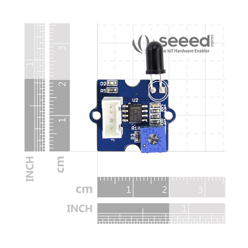Grove - Flame Sensor (ของแท้จาก SeeedStudio, GD) - Arduino, Raspberry Pi, NodeMCU, IoT, Nvidia ...