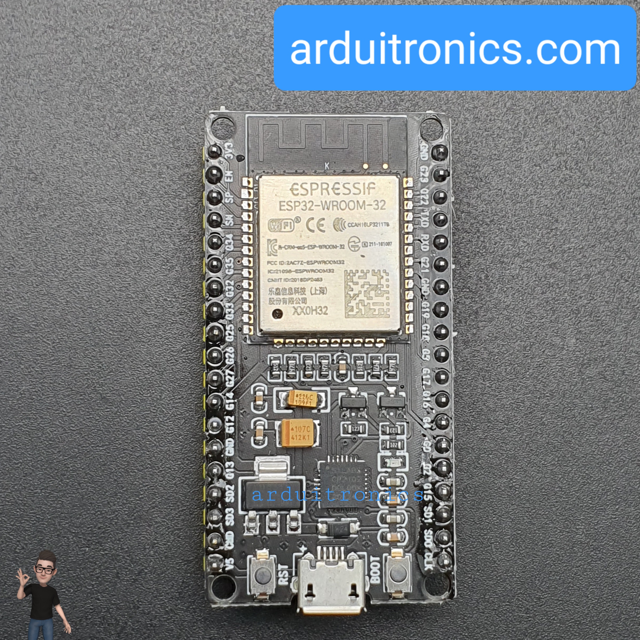 บอร์ด ESP32 NodeMCU ESP32 DEVKIT Wi-Fi and Bluetooth (CP2102) 38 pin - Arduino, Raspberry Pi ...