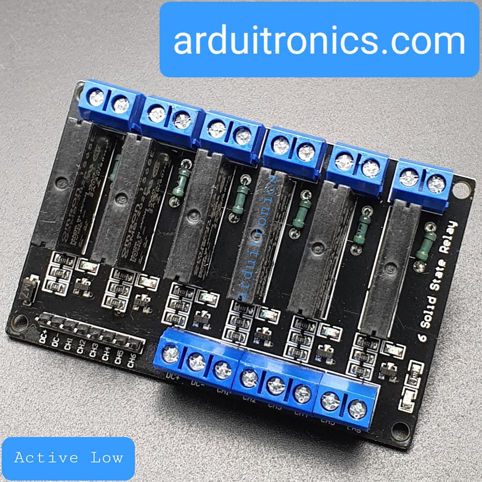 6 Channel 5V 2A Solid State Relay (SSR) Low Level Trigger - Arduino, Raspberry Pi, NodeMCU, IoT ...