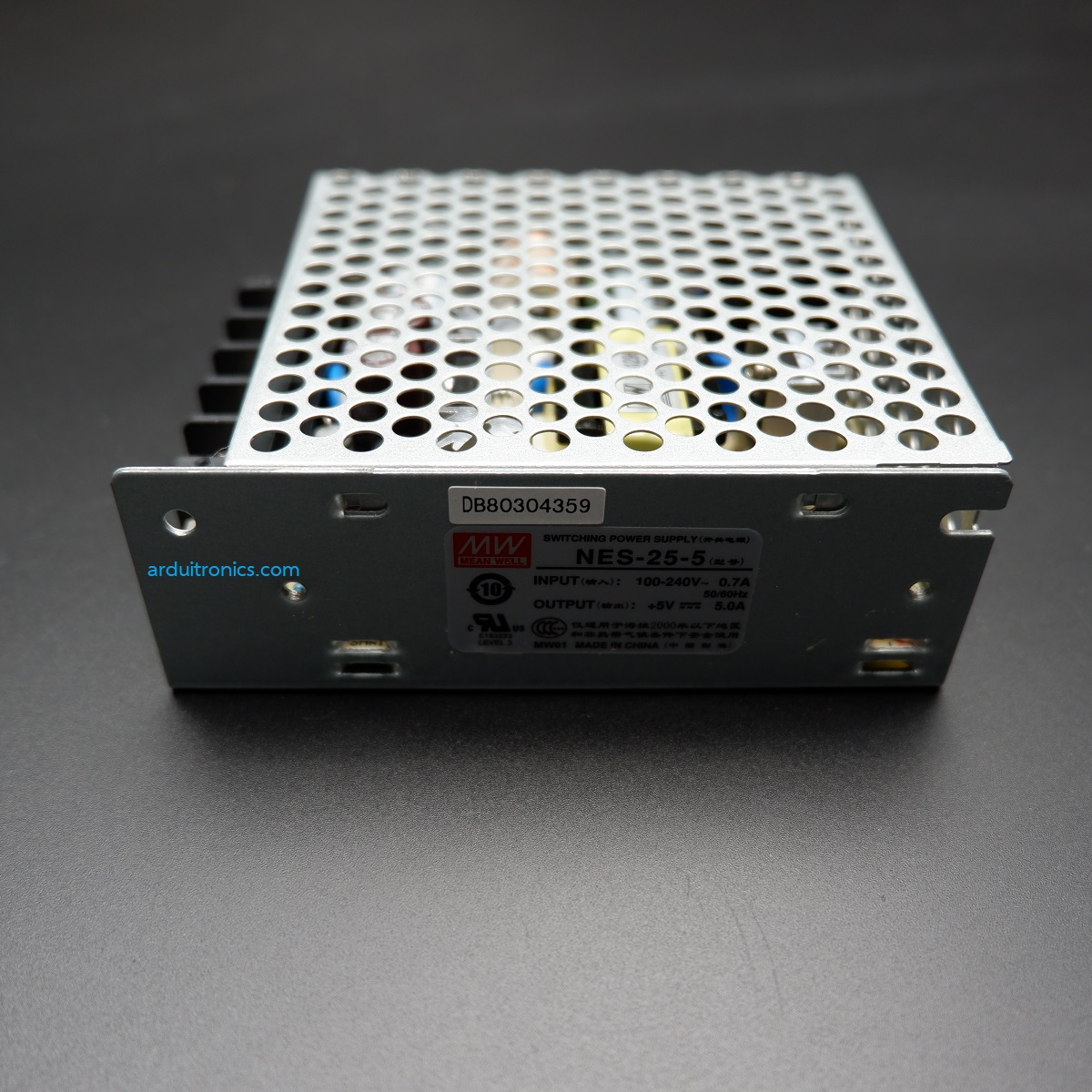 Switching Power Supply 5V 5A 25W (MEAN WELL NES-25-5) - Arduino, Raspberry Pi, NodeMCU, IoT ...