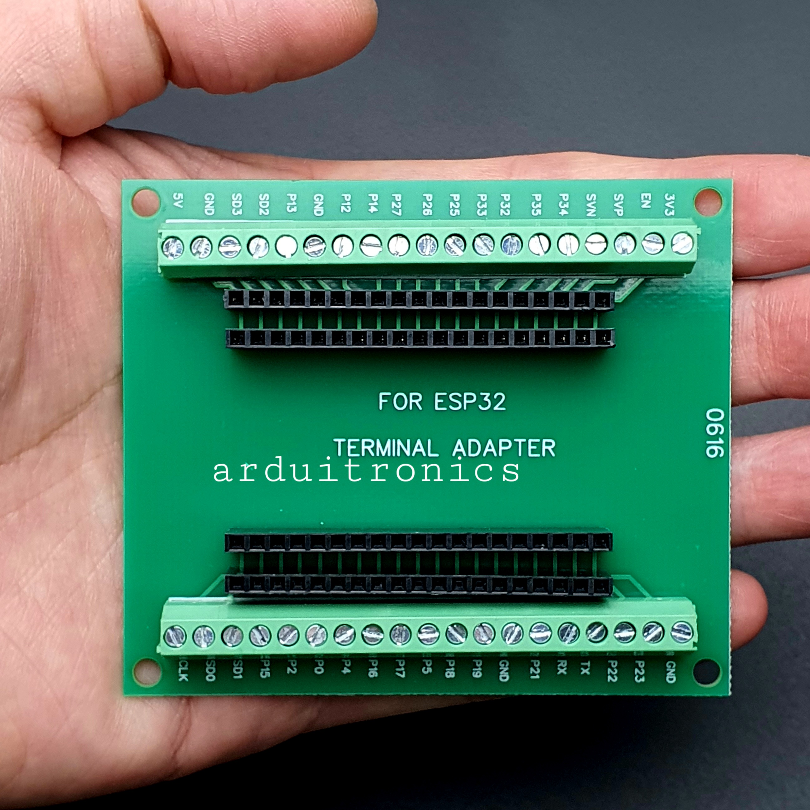 Esp32 Nodemcu Screw Shield บอร์ดขยายขา Nodemcu Esp32 แบบ38p สีเขียว