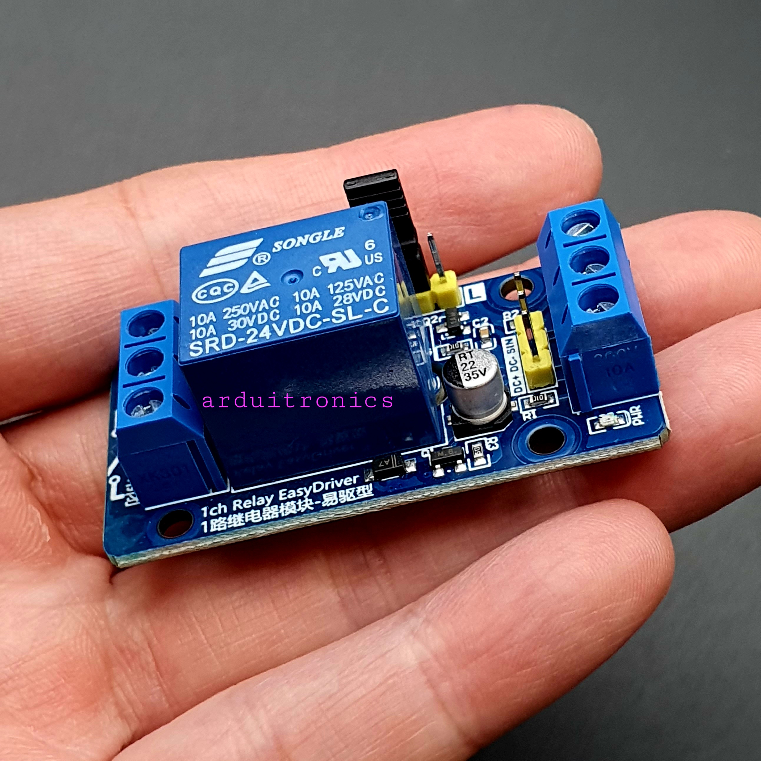 1 Channel Relay Module 24V (High/Low Level Trigger) - Arduino, Raspberry Pi, NodeMCU, IoT ...