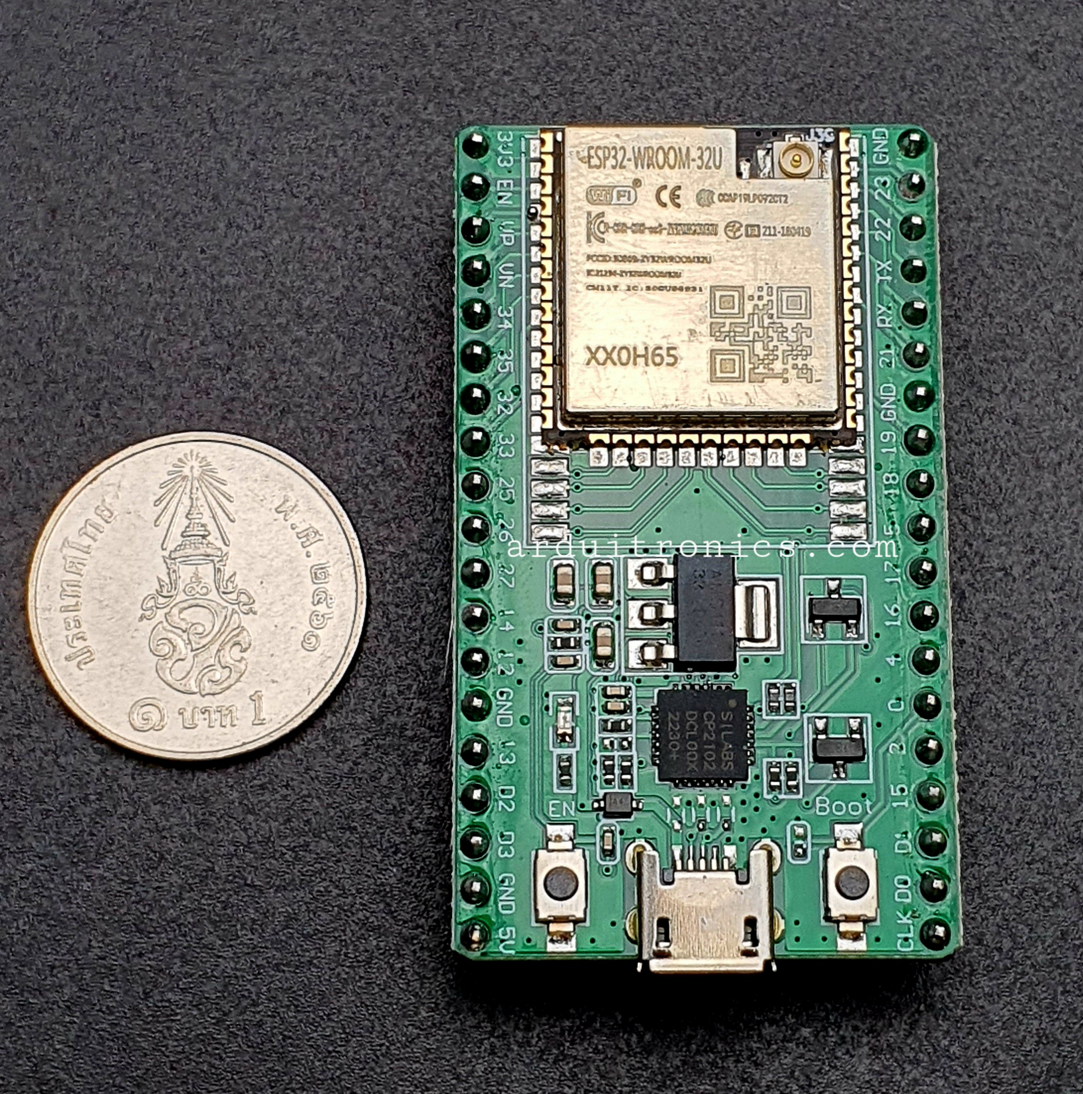 Esp32 Devkitc Development Board Green Pcb Esp32 32u Arduino