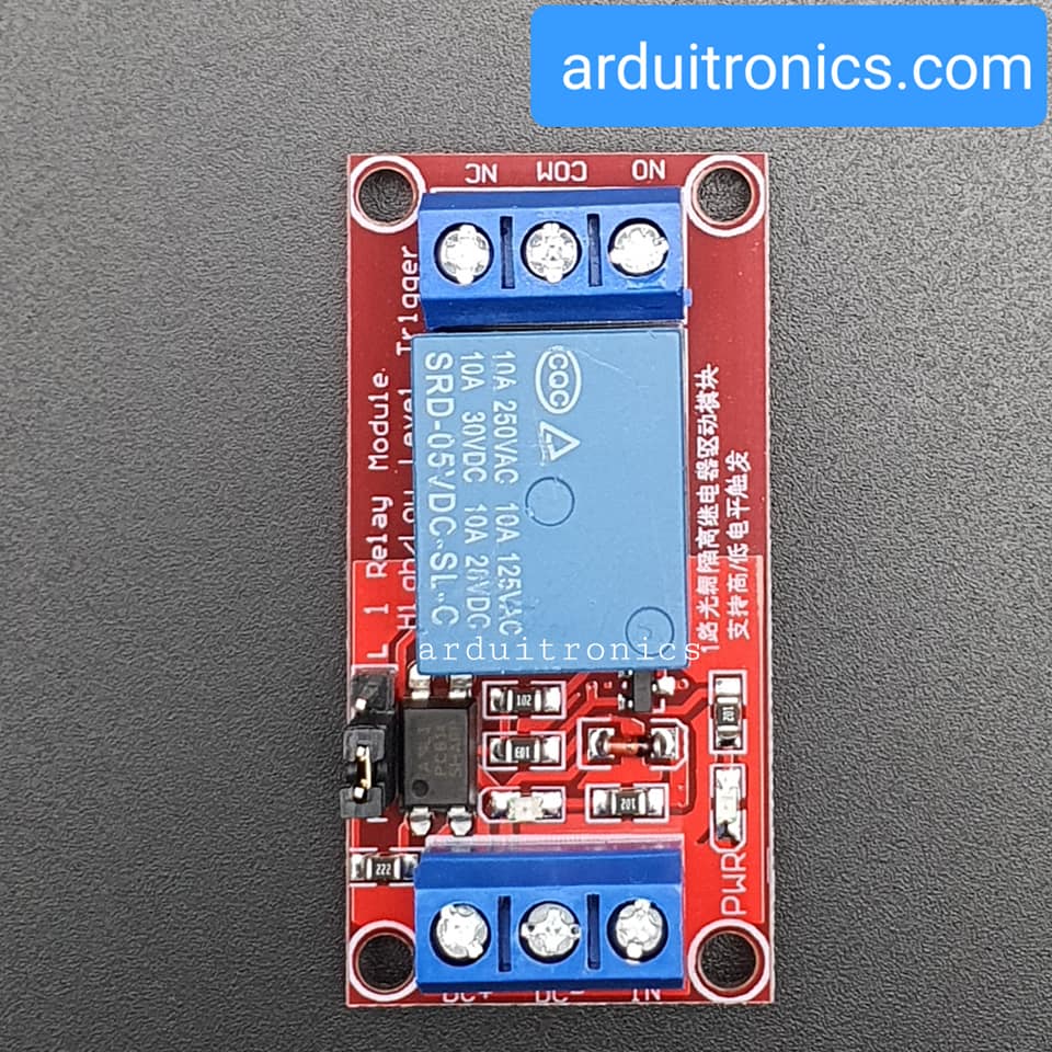 5v 1-Channel Relay High/Low Level Trigger Relay Module Red PCB - Arduino, Raspberry Pi, NodeMCU ...