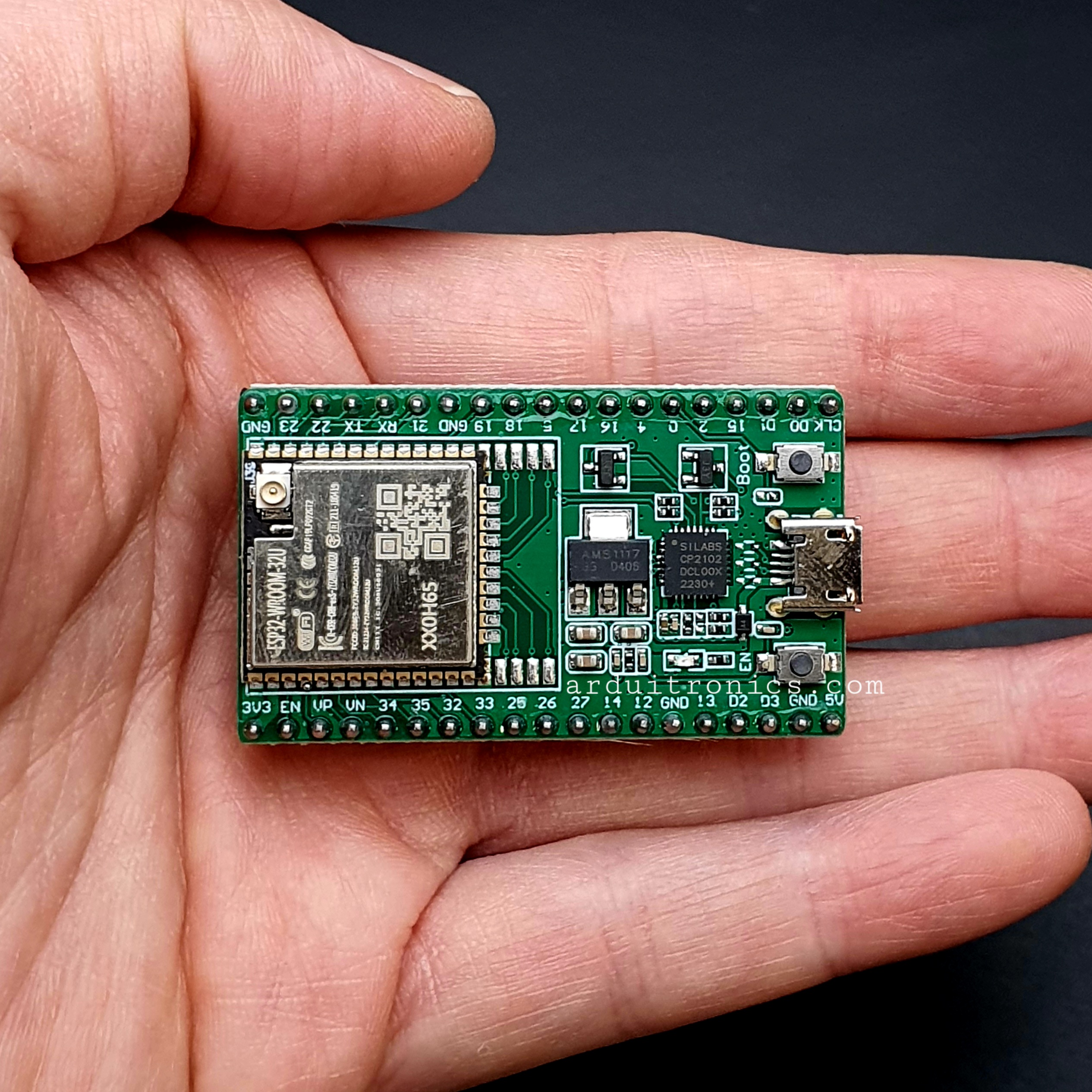 ESP32-DevKitC Development Board (Green PCB) - ESP32-32U - Arduino, Raspberry Pi, NodeMCU, IoT ...