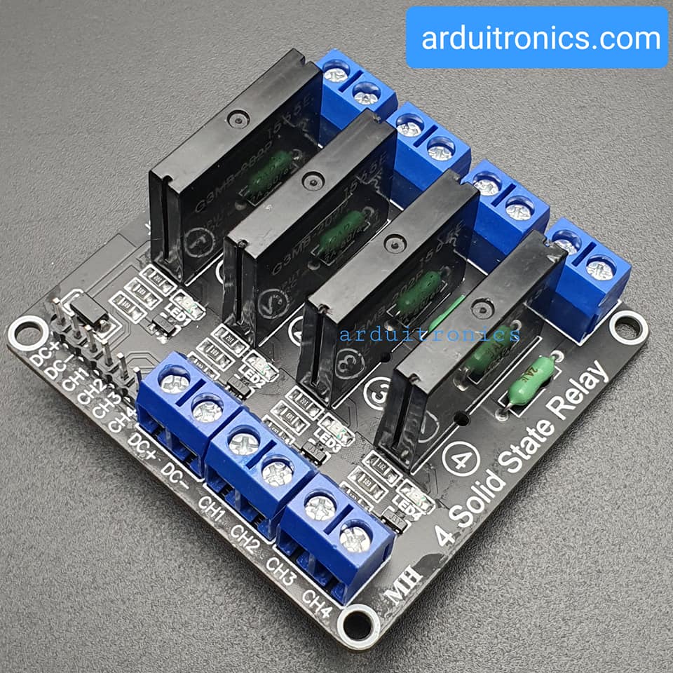 4 Channel 5V 2A Solid State Relay (SSR) High Level Trigger - Arduino, Raspberry Pi, NodeMCU, IoT ...