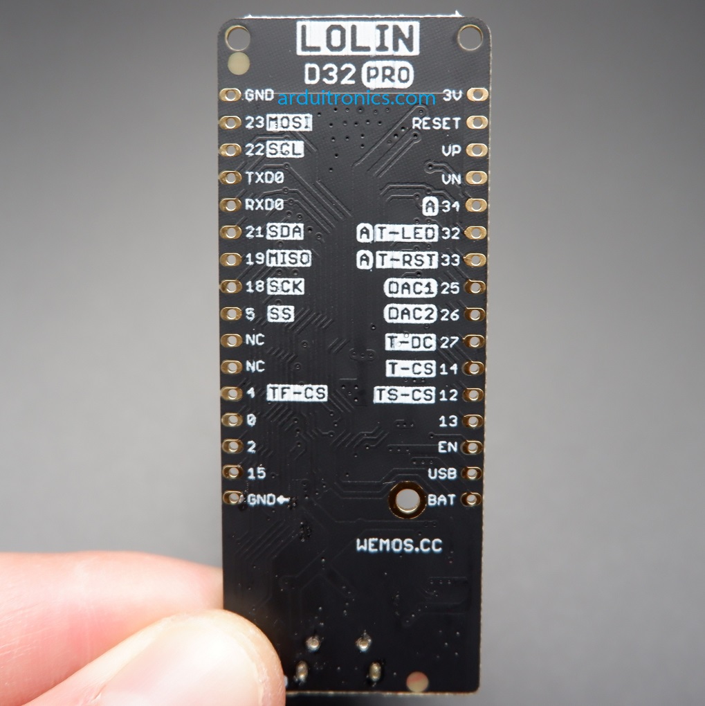 ESP32 LoLin D32 Pro 16MB Dev. Board WiFi + Bluetooth (free pin header) - Arduino, Raspberry Pi ...