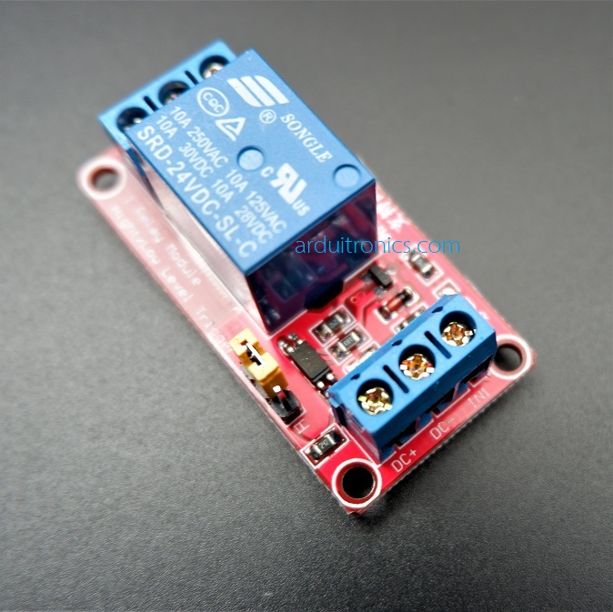 12v 1-Channel Relay High/Low Level Trigger Relay Module Red PCB - Arduino, Raspberry Pi, NodeMCU ...
