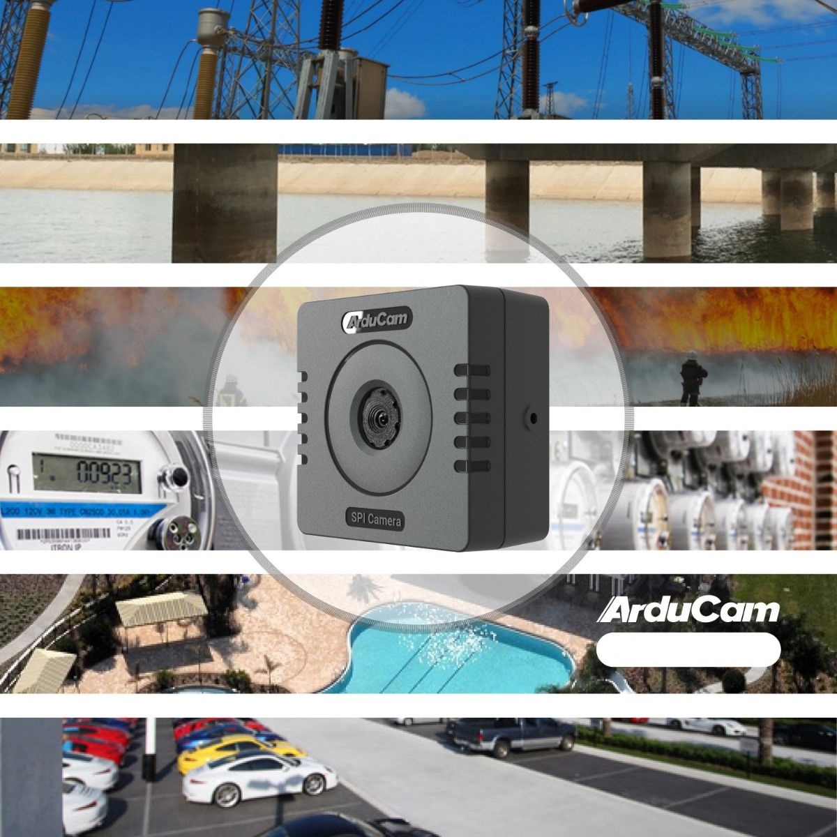 Mega 3mp Spi Camera Module With Camera Case For Any Microcontrollers