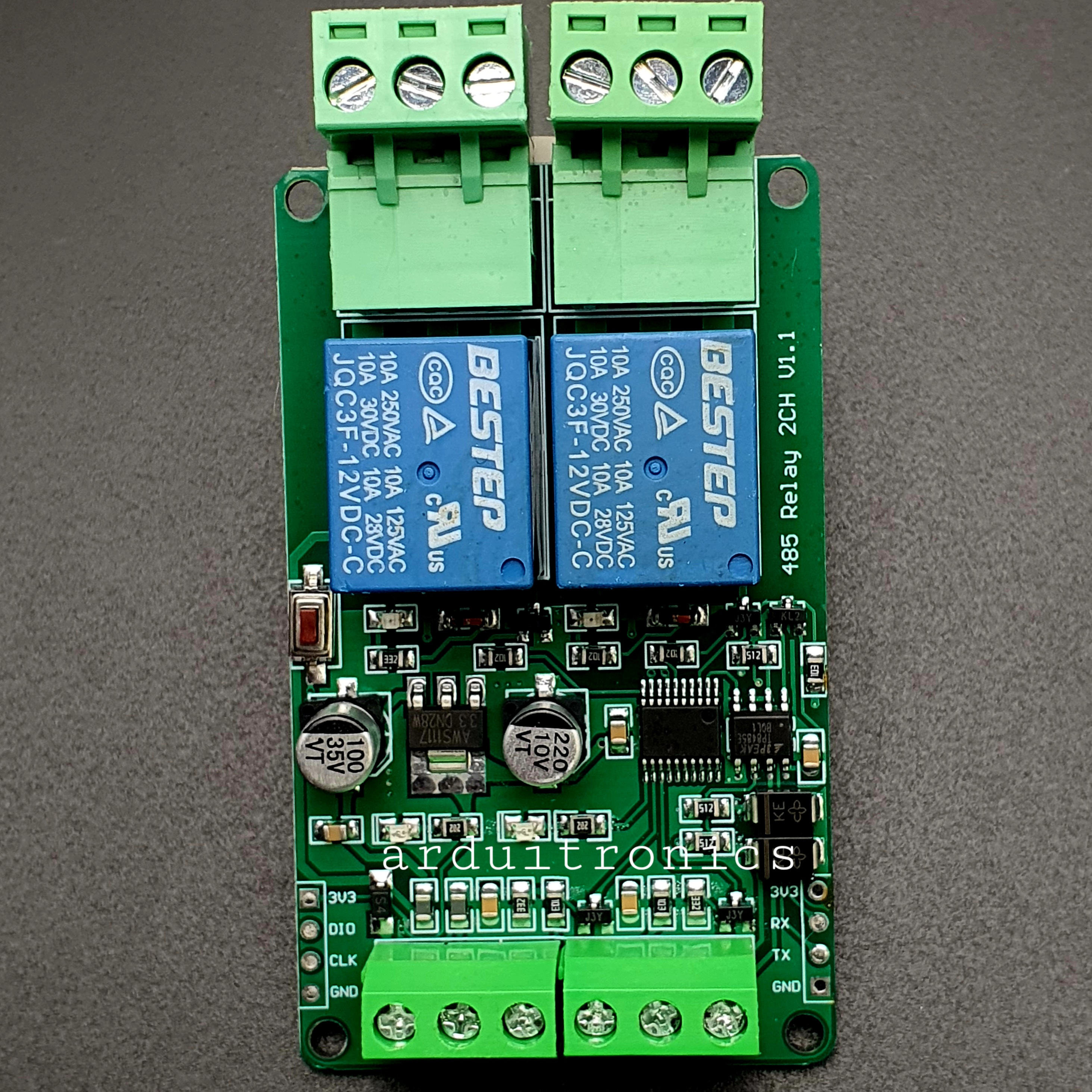 Modbus - RTU 2 Channel Relay Module RS485/TTL (12V) - Arduino, Raspberry Pi, NodeMCU, IoT ...