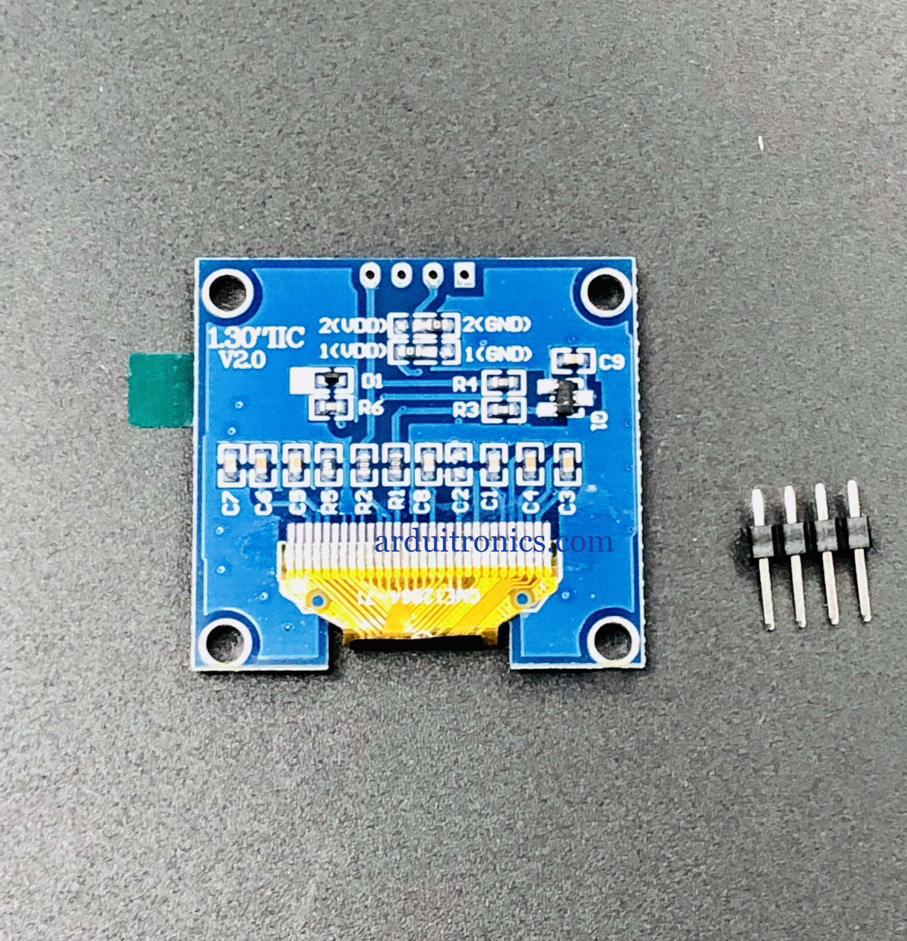 จอแสดงผล Oled 128x64 แบบ I2c ขนาด 13 สีน้ำเงิน Oled Display I2c Module 13 For Arduino