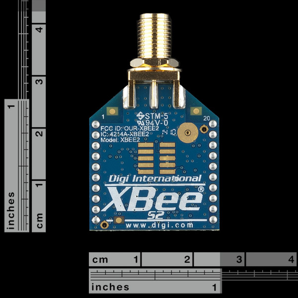 XBee 2mW RPSMA - Series 2 (ZigBee Mesh) - Arduino, Raspberry Pi, NodeMCU, IoT, Nvidia, Lora, AI ...