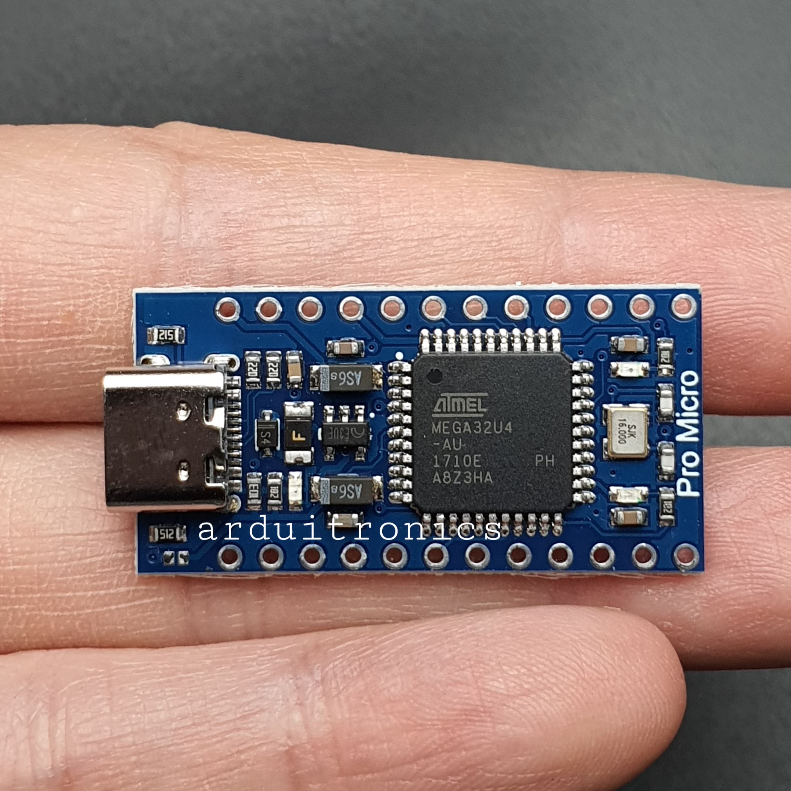 Arduino Pro Micro 5V/16MHz + Free Pin Header ( Type-C USB) ชิปใหญ่ PCB สีน้ำเงิน - Arduino ...