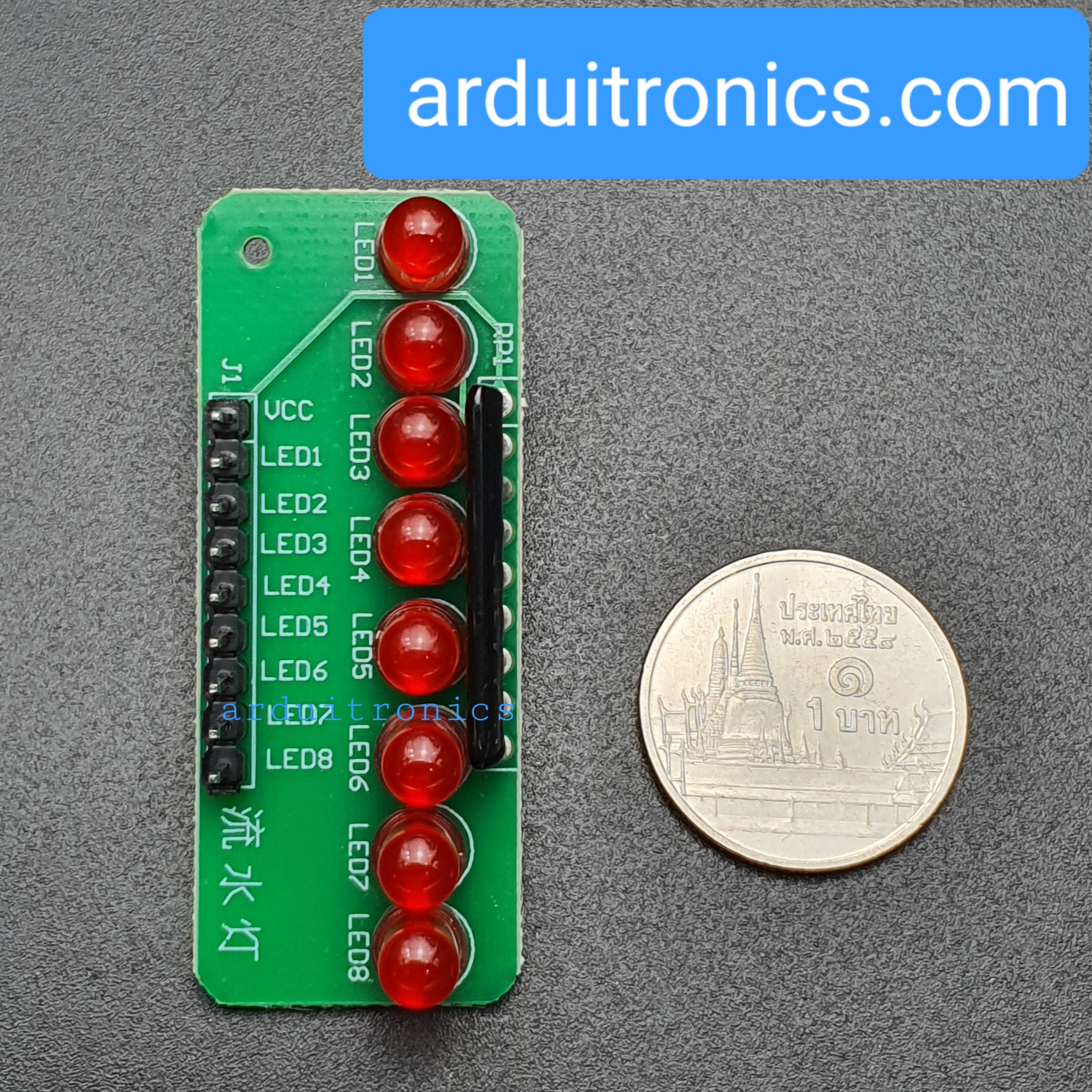 บอร์ดทดลอง Led 8 ดวง สำหรับ Arduino Arduino Raspberry Pi Nodemcu