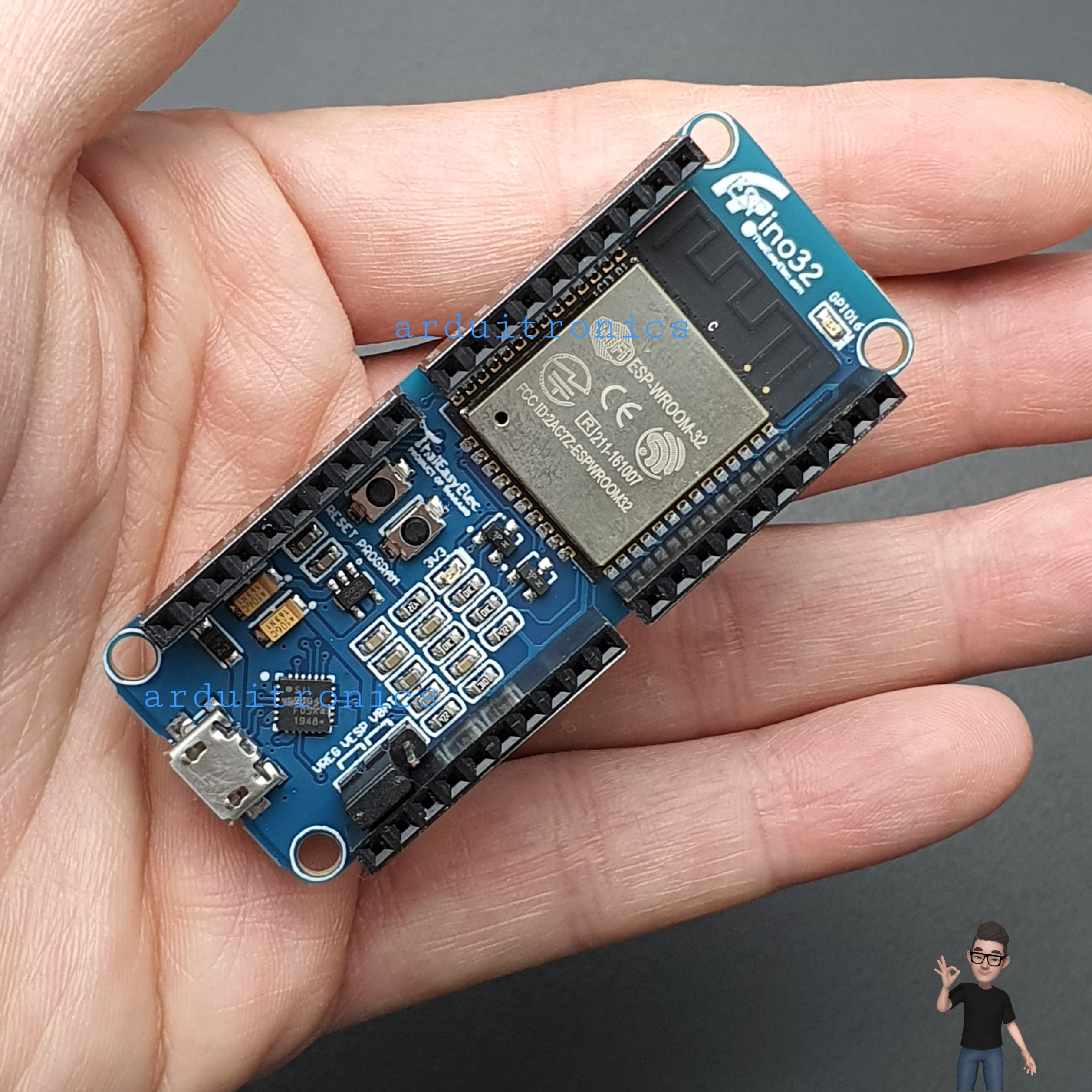 ESPino32 Wifi BLE Development Board (บัดกรีขา Pin Header แล้ว) - Arduino, Raspberry Pi, NodeMCU ...