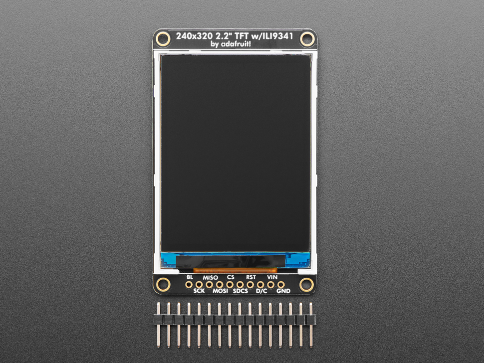 2.2" 18-bit color TFT LCD display with microSD card breakout - EYESPI Connector (Adafruit, USA ...