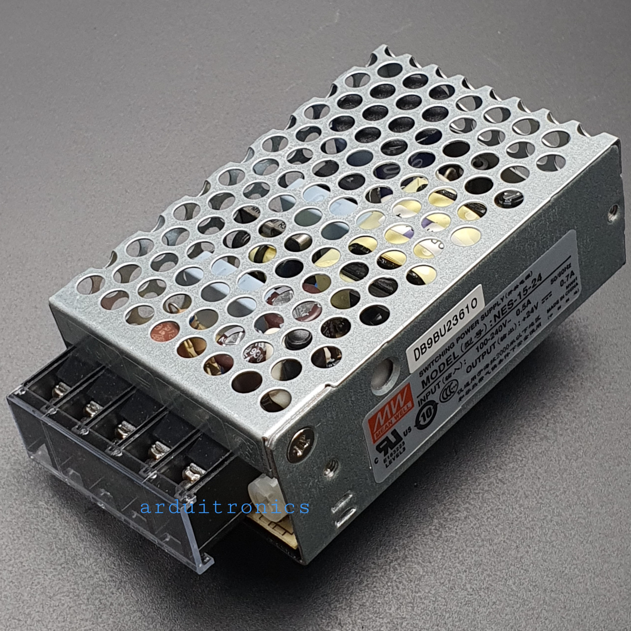 Switching Power Supply 24V 0.7A 16.8W ( MEAN WELL NES-15-24 ) - Arduino, Raspberry Pi, NodeMCU ...