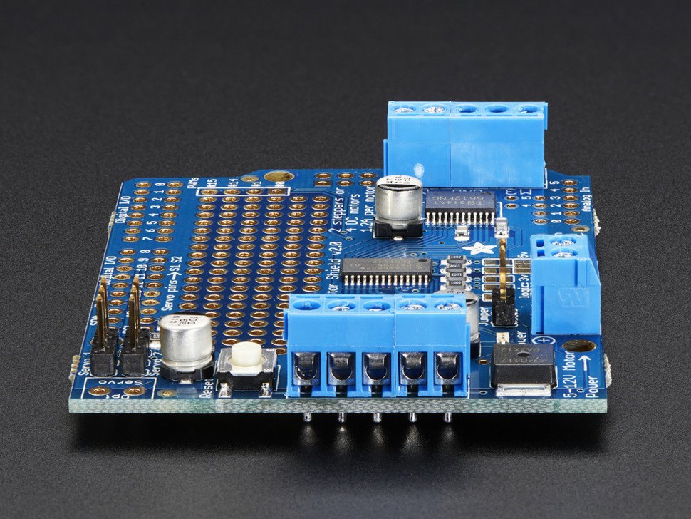 Adafruit Motor/Stepper/Servo Shield for Arduino v2 Kit - v2.3 (ของแท้ ...