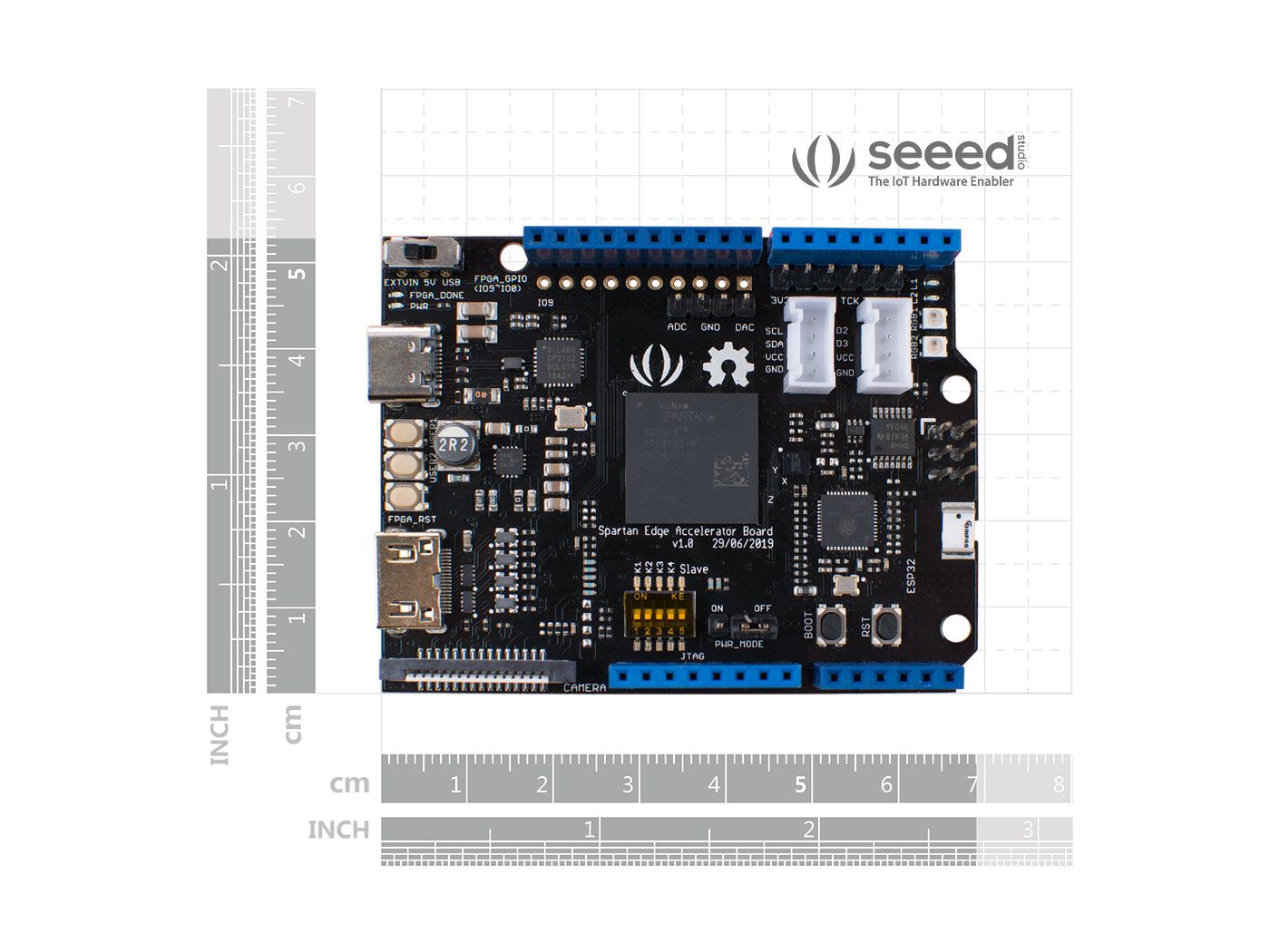 Spartan Edge Accelerator Board Arduino Fpga Shield With Esp32 แท้จาก