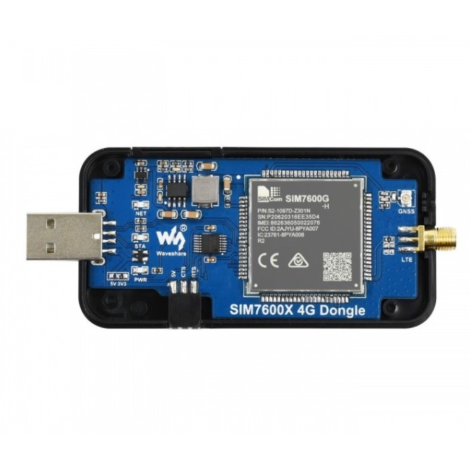 SIM7600G-H 4G DONGLE, GNSS Positioning, Global Band Support (Waveshare) - Arduino, Raspberry Pi ...