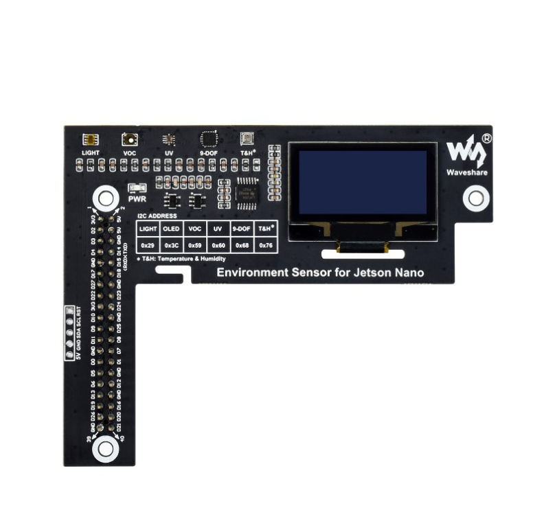 Environment Sensors Module For Jetson Nano I2c Bus With 13inch Oled