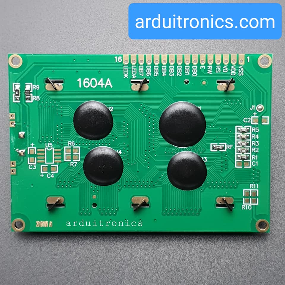 LCD 1604A Module 16x4 (Yellow Backlight) - Arduino, Raspberry Pi, NodeMCU, IoT, Nvidia, Lora, AI ...