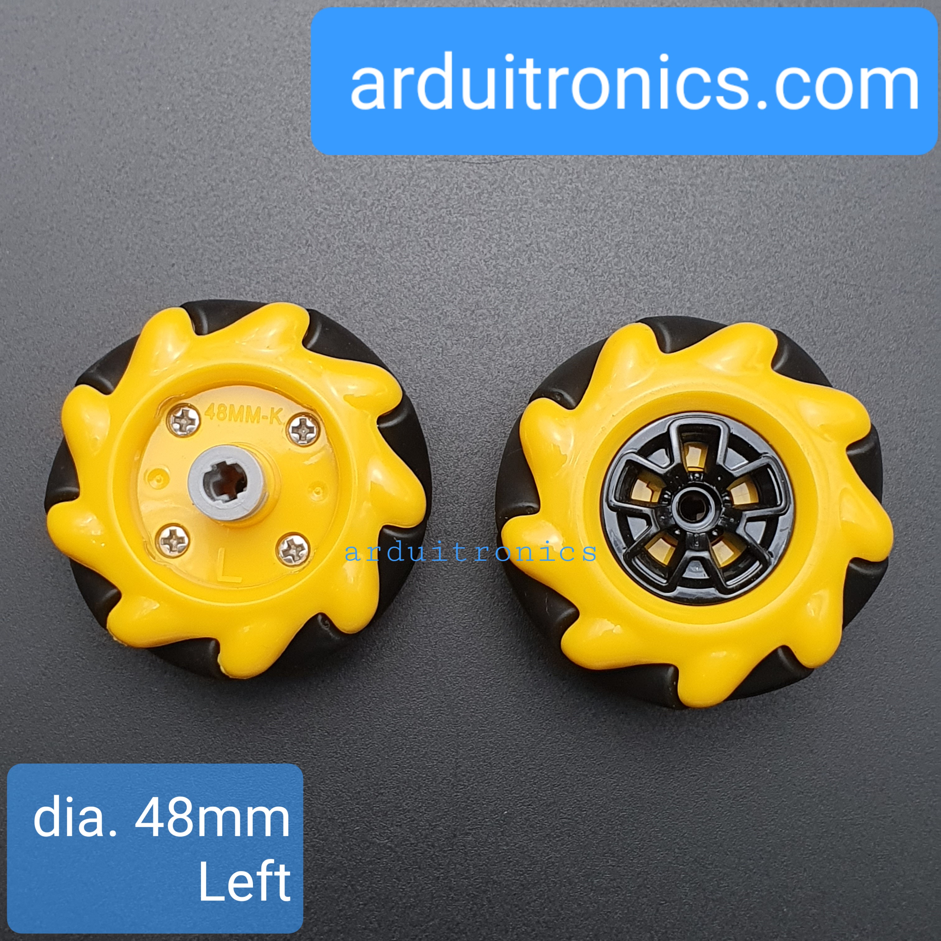 Mecanum Wheel 48mm [Left] Omni-directional Smart Robot Car - Arduino ...