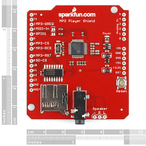 MP3 Player Shield (Sparkfun) - Arduino, Raspberry Pi, NodeMCU, IoT, Nvidia, Lora, AI, Machine ...