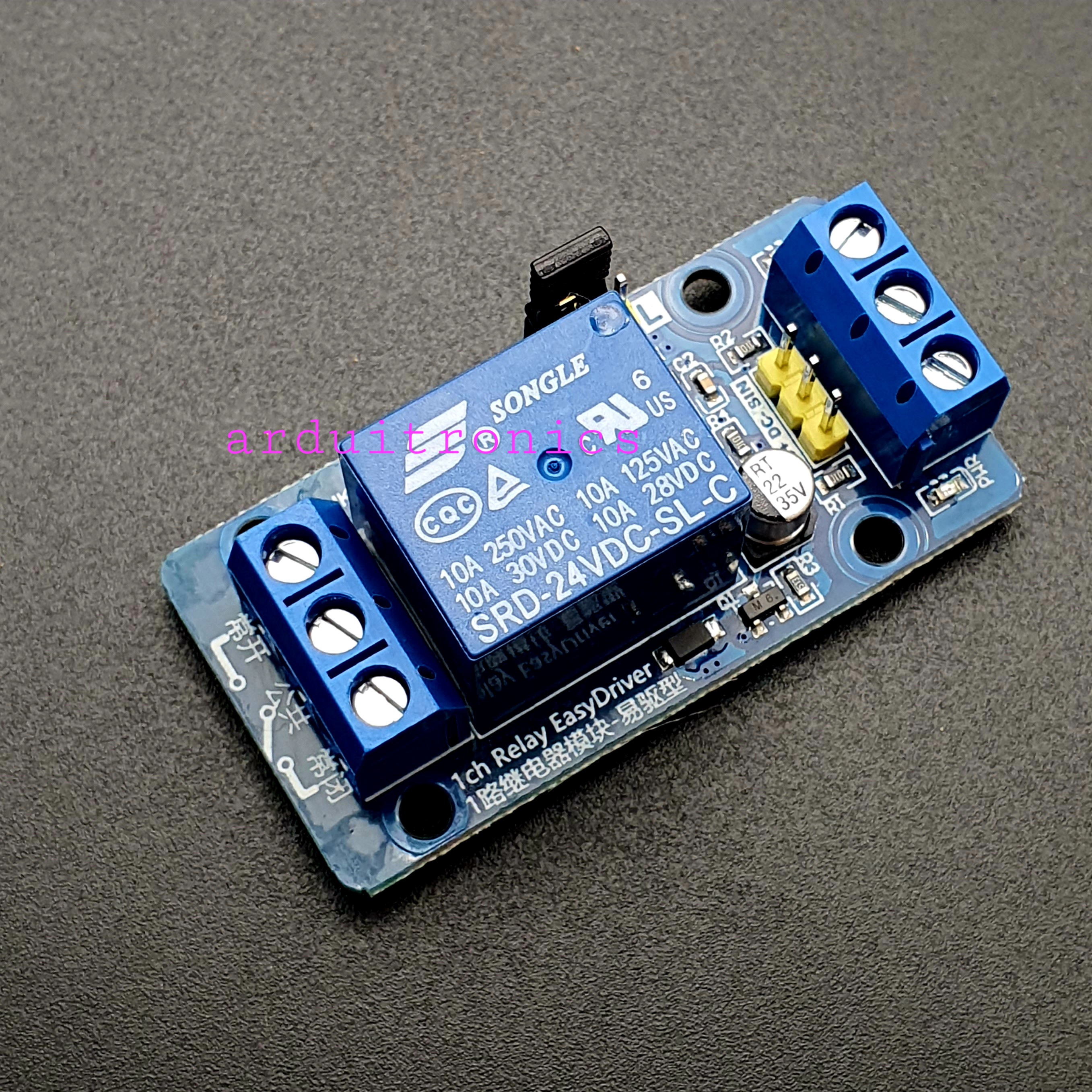 1 Channel Relay Module 24V (High/Low Level Trigger) - Arduino, Raspberry Pi, NodeMCU, IoT ...
