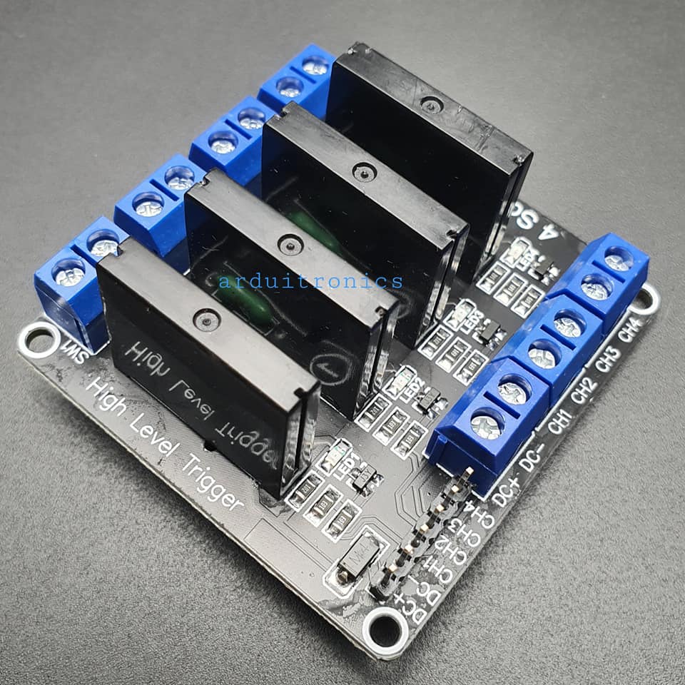 4 Channel 5V 2A Solid State Relay (SSR) High Level Trigger - Arduino, Raspberry Pi, NodeMCU, IoT ...