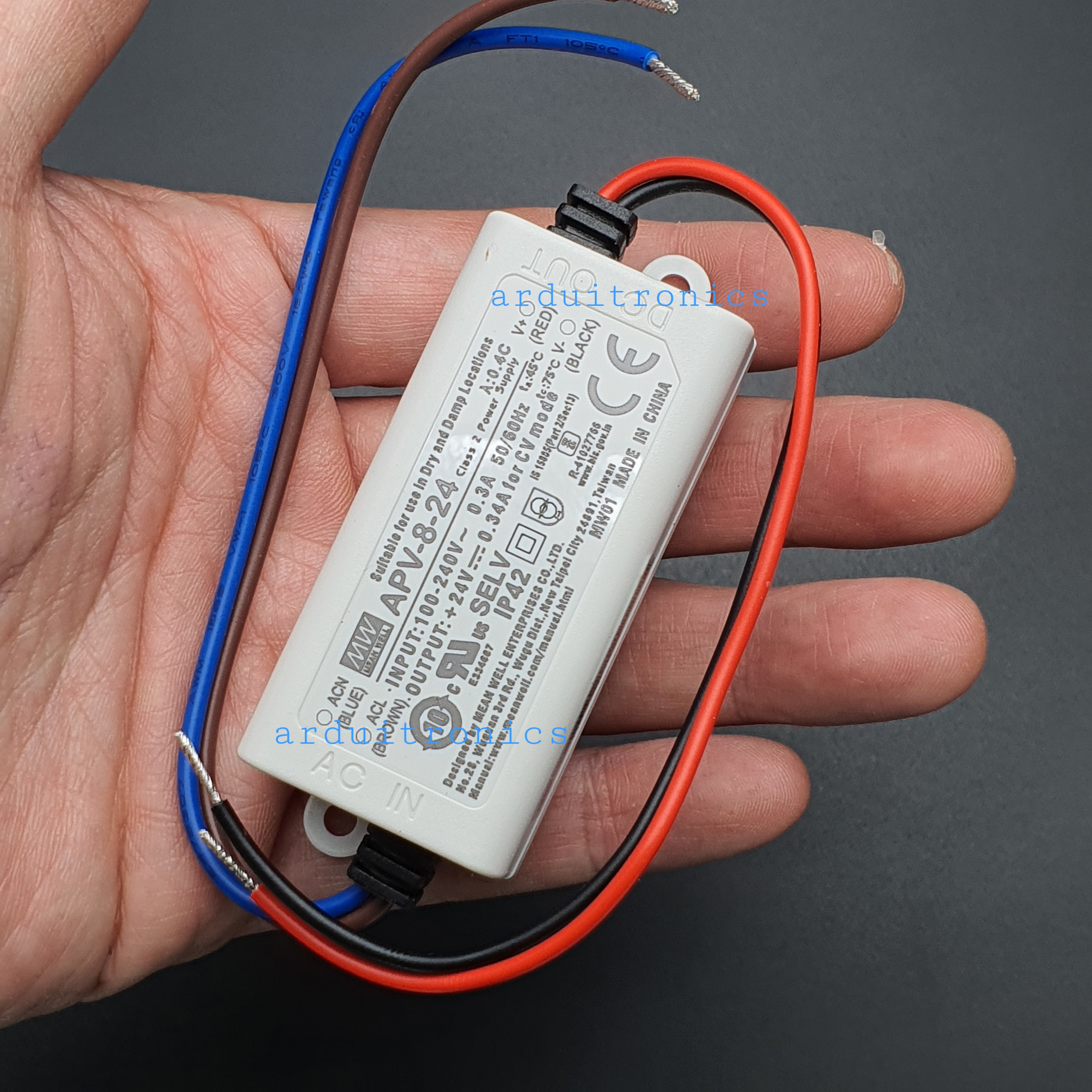 Switching Power Supply 8W 24V 0.34A (MEAN WELL APV-8-24) - Arduino, Raspberry Pi, NodeMCU, IoT ...