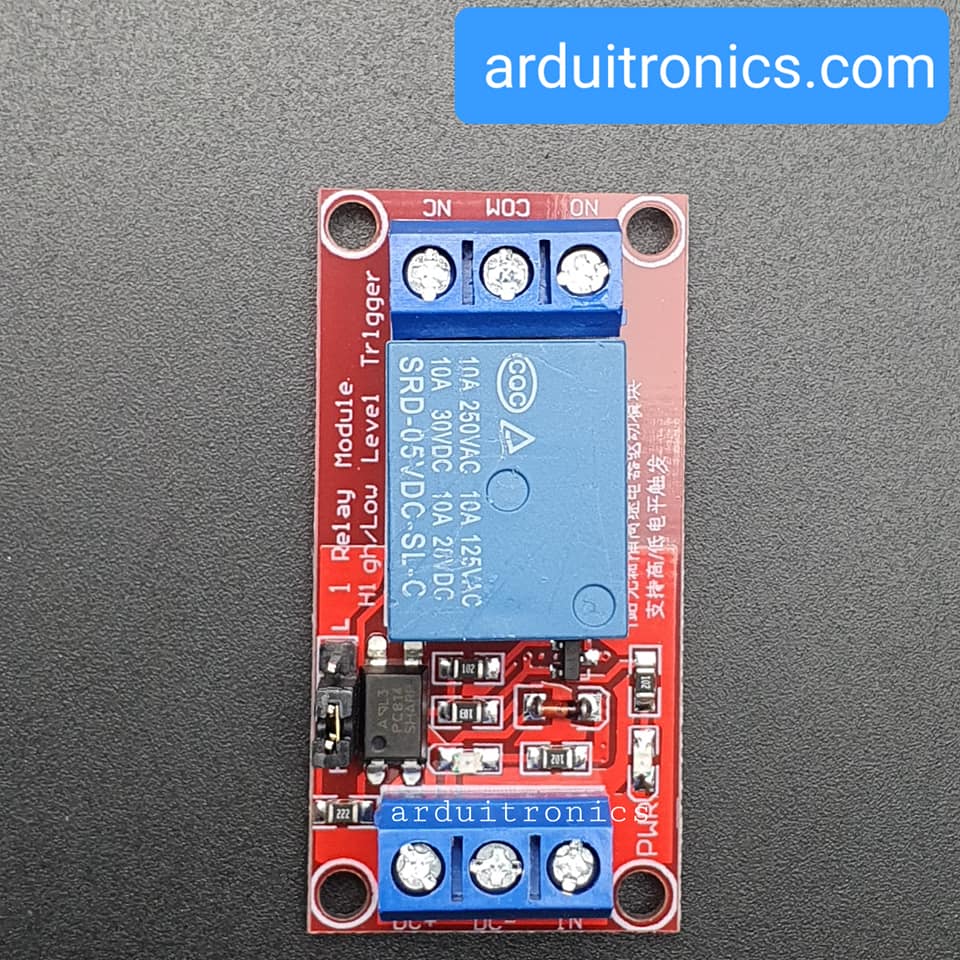 5v 1-Channel Relay High/Low Level Trigger Relay Module Red PCB ...