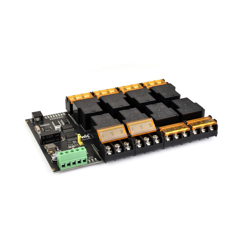 Industrial Modbus RTU 8-ch Relay Module (E) with RS485 Interface, 30A High Current, Multi ...