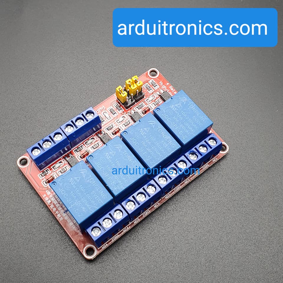 5v 1-Channel Relay High/Low Level Trigger Relay Module Red PCB - Arduino, Raspberry Pi, NodeMCU ...