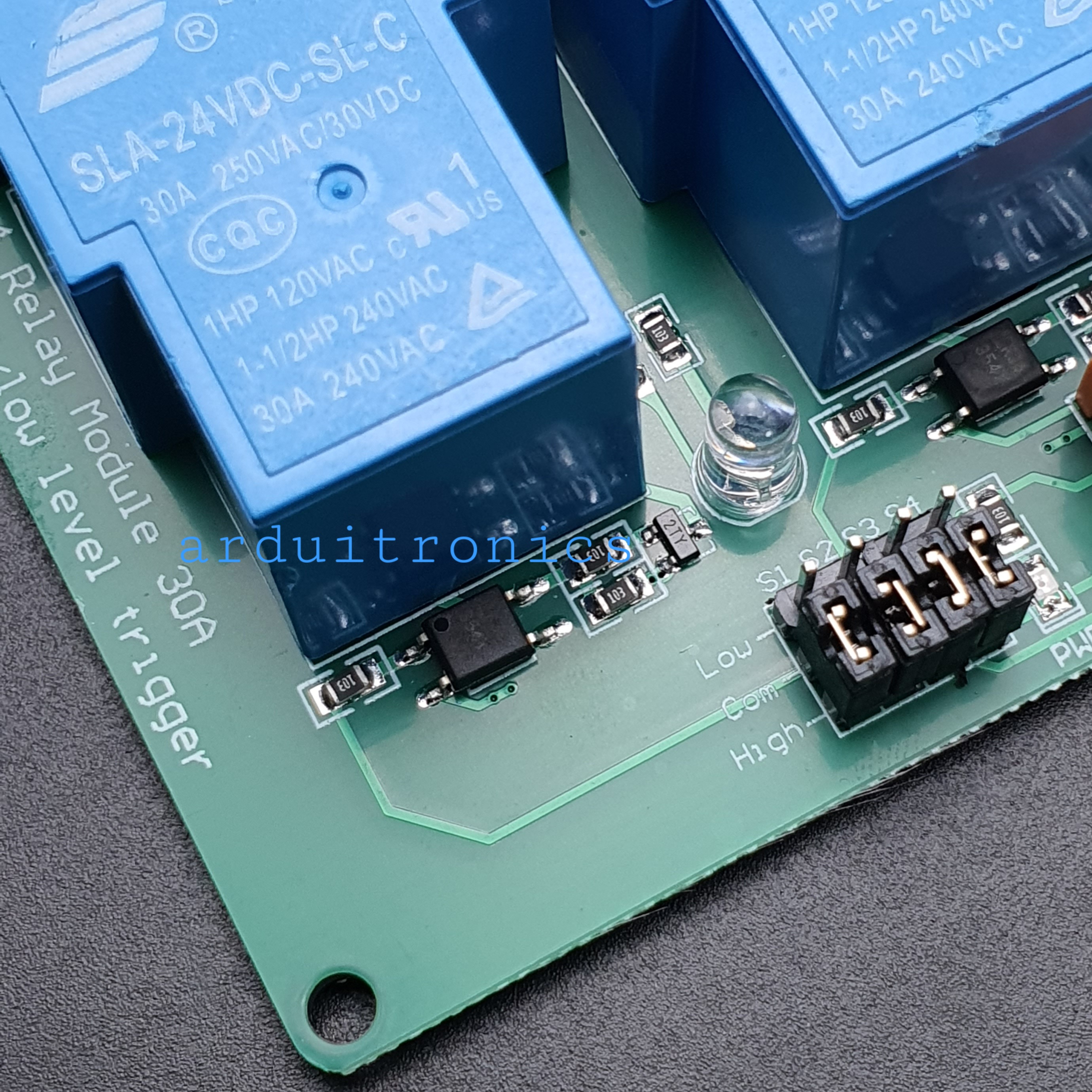 4 Channel Relay 24V 30A รีเลย์ 24V 30A ทำงานแบบ Active Low/High - Arduino, Raspberry Pi, NodeMCU ...